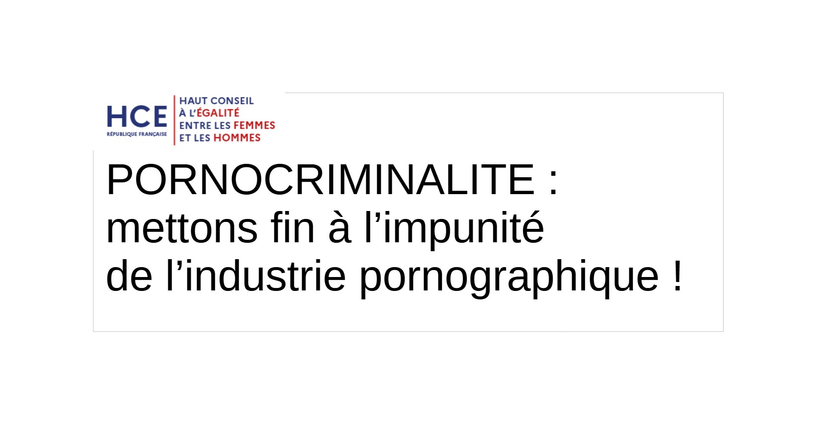 Rapport Pornocriminalite Mettons Fin à Limpunité De Lindustrie
